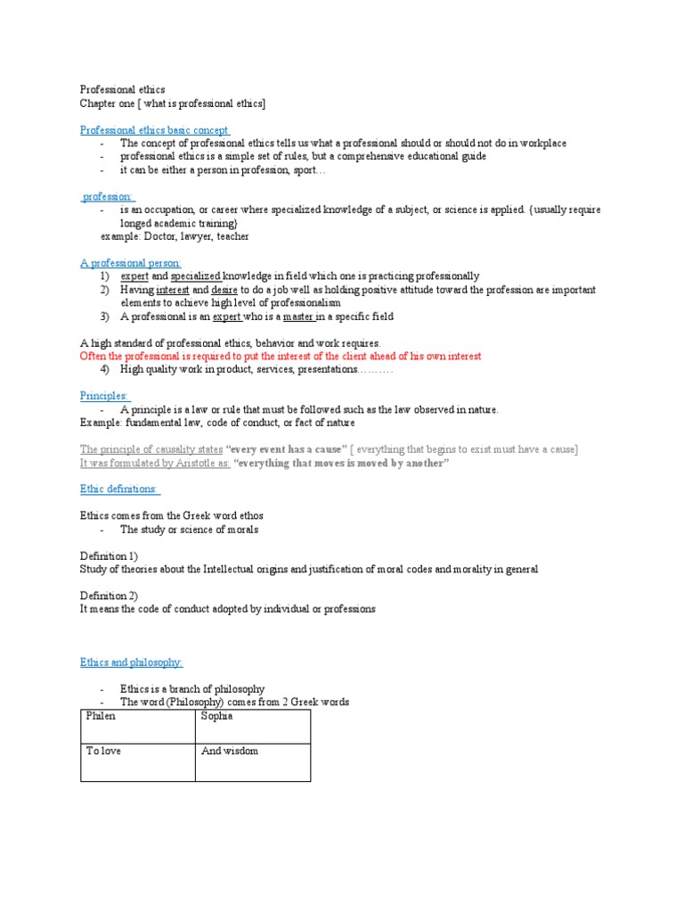 Professional Ethics Chapter 1 Notes | PDF | Morality | Reason Professional Ethics Chapter 1 Notes | PDF | Morality | Reason