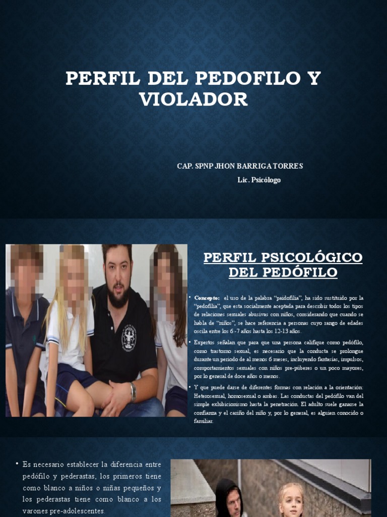 Perfil Del Pedofilo y Violador | Descargar gratis PDF | Violación | Pedofilia