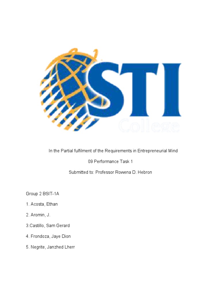 09 Performance Task 1 Service Model Design | PDF