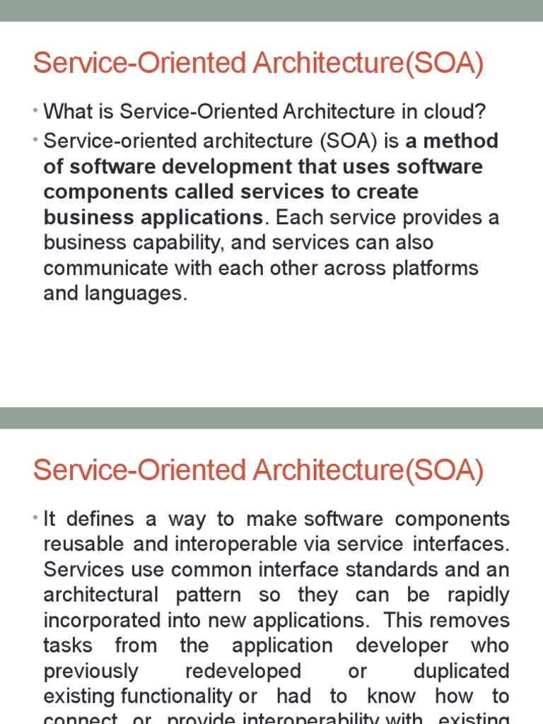 Service-Oriented Architecture (SOA) | Download Free PDF | Cloud ...