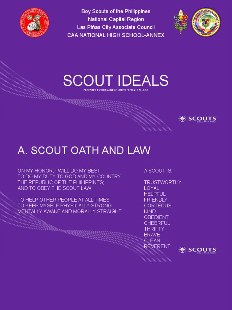 BSP Scout Oath and Law Overview | PDF | Scouting | Outdoor Recreation