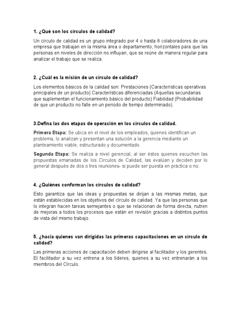 Círculos de Calidad y Sistema JIT | PDF | Lean Manufacturing | Business
