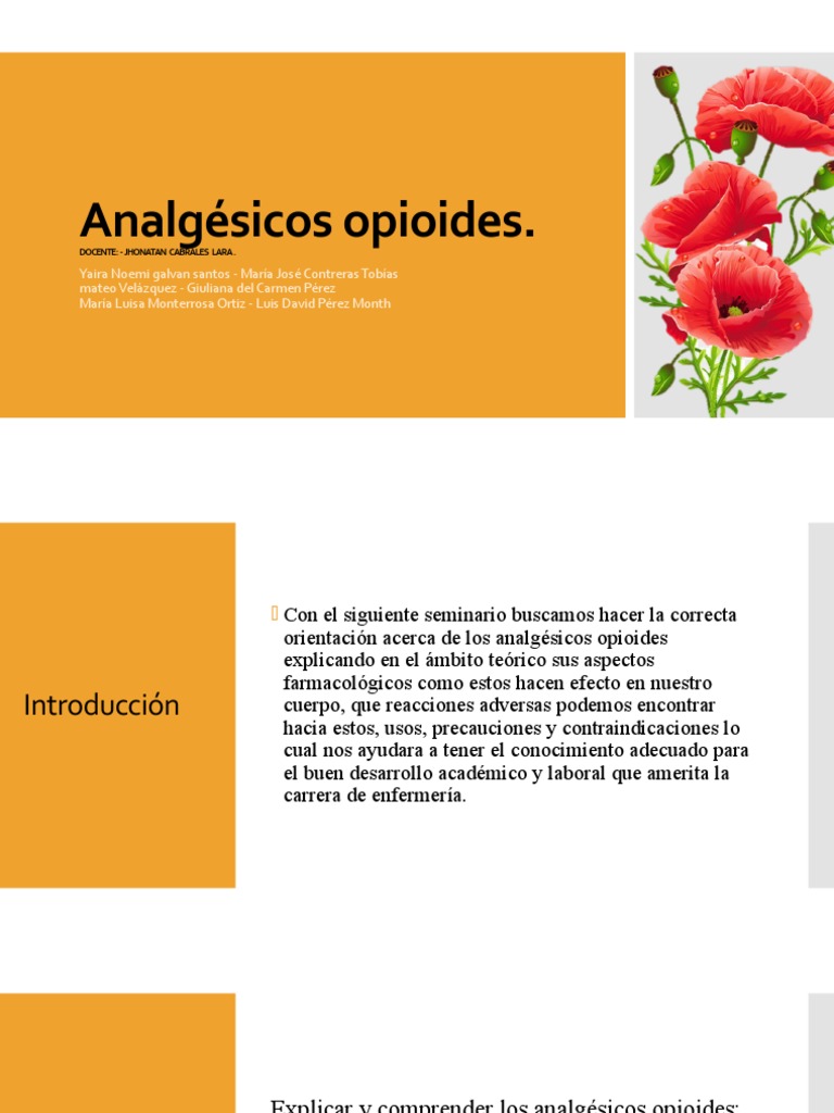 Analgesicos Opioides Farmacologia | PDF | Opioide | Fentanilo