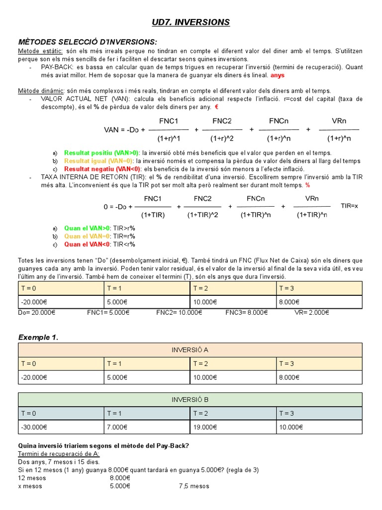 UD7. Inversions | PDF