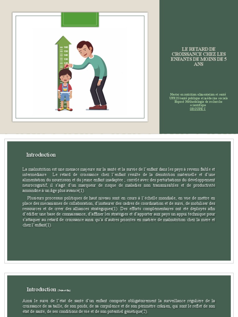 Le Retard de Croissance Introduction | PDF | Malnutrition | Sciences de ...