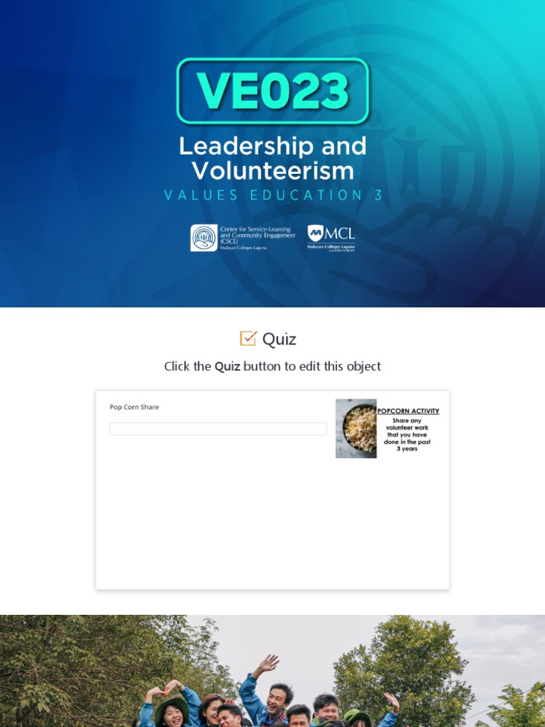 VE023 Module 5 Principles of Volunteerism | PDF