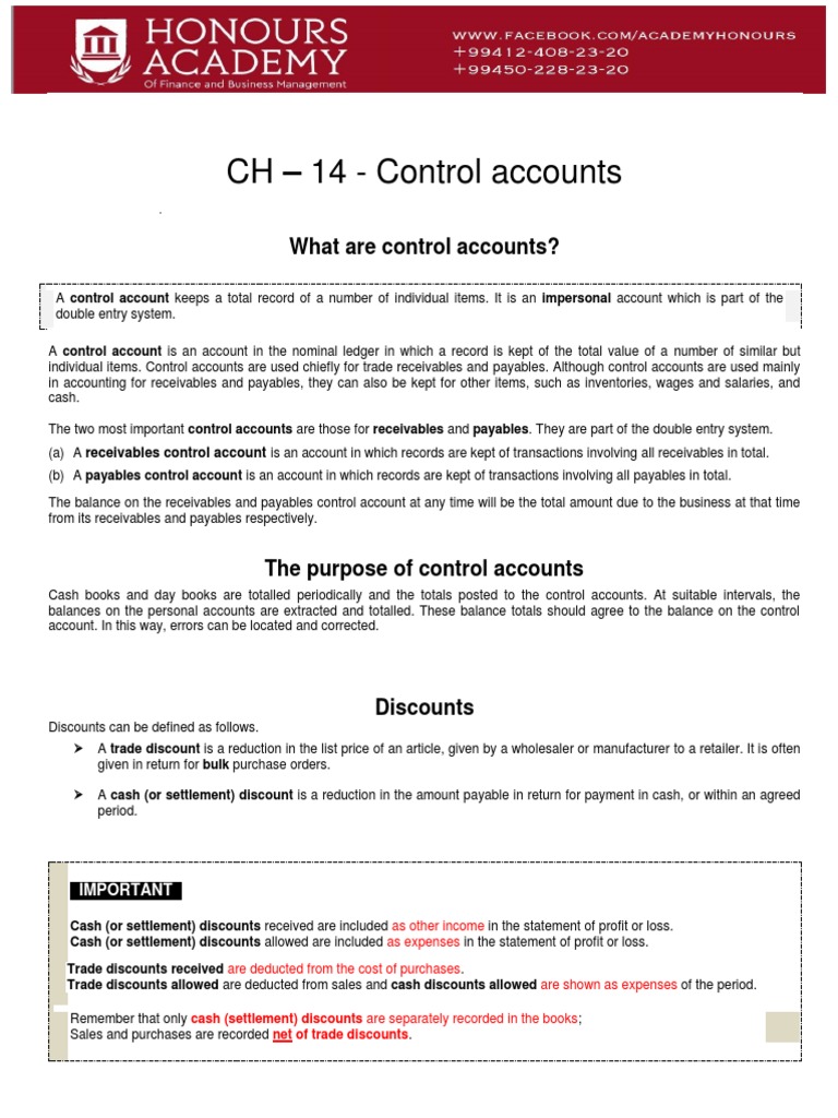 Chapter 14 - 15 - 16adjustments, Reconciliation, Control Accounts | PDF
