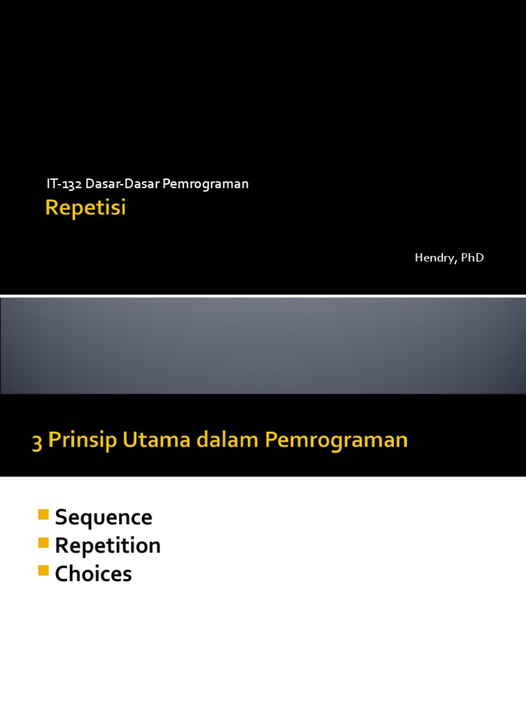 Pertemuan 5a - Repetisi | PDF