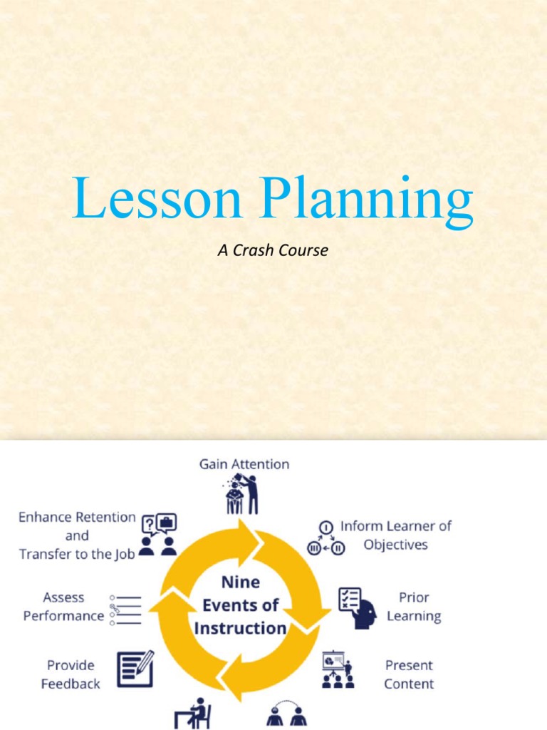 Crash Course on Lesson Planning | PDF