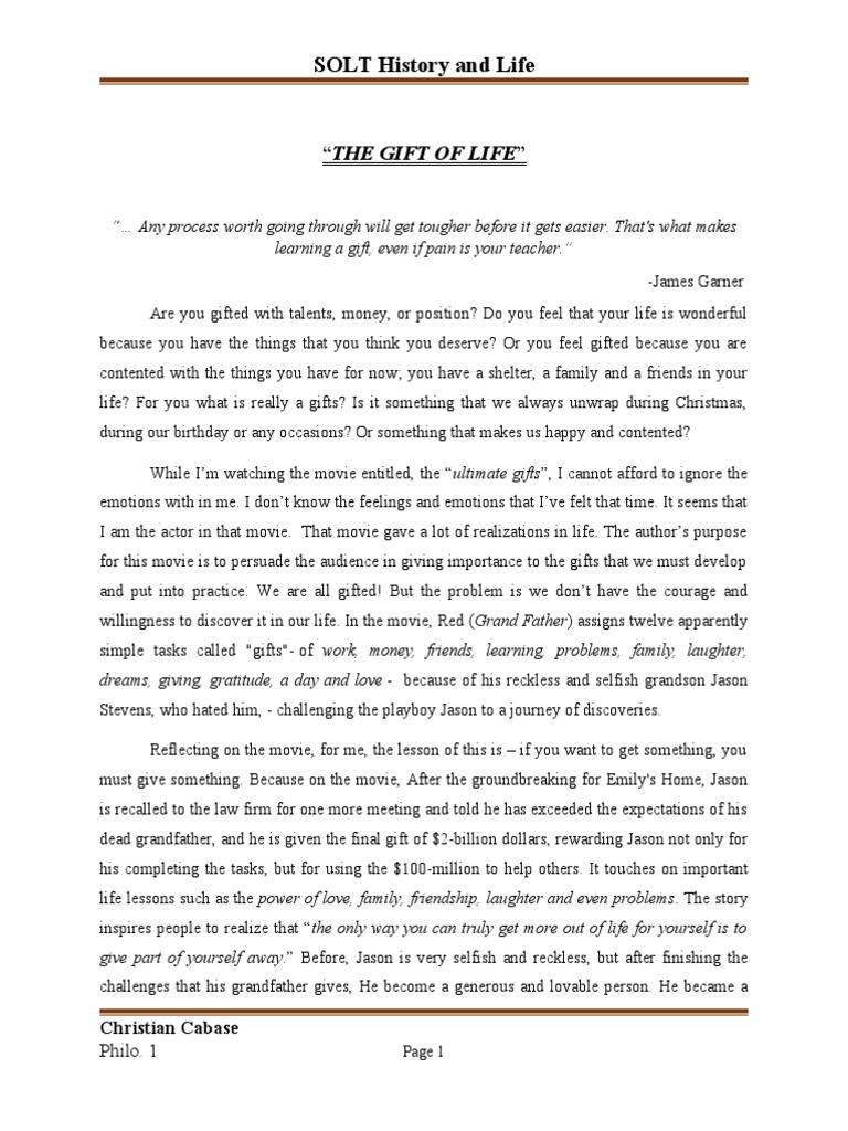 The Ultimate Gifts Reflection Cabase | PDF | Self-Improvement