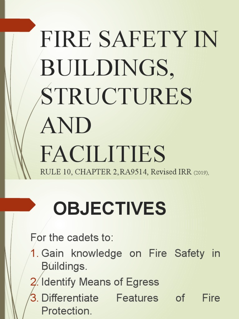 Fire Safety Guidelines for Buildings: Classification of Hazards ...