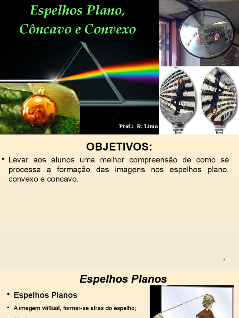 Espelhos Plano, Concavo e Convexo | PDF | Espelho | Atômica