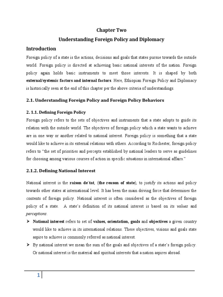 Understanding Foreign Policy Dynamics | PDF | Diplomacy | Ethiopia