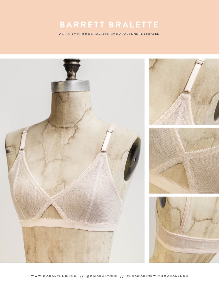 Bralette Pattern and Directions | Download Free PDF | Seam (Sewing ...