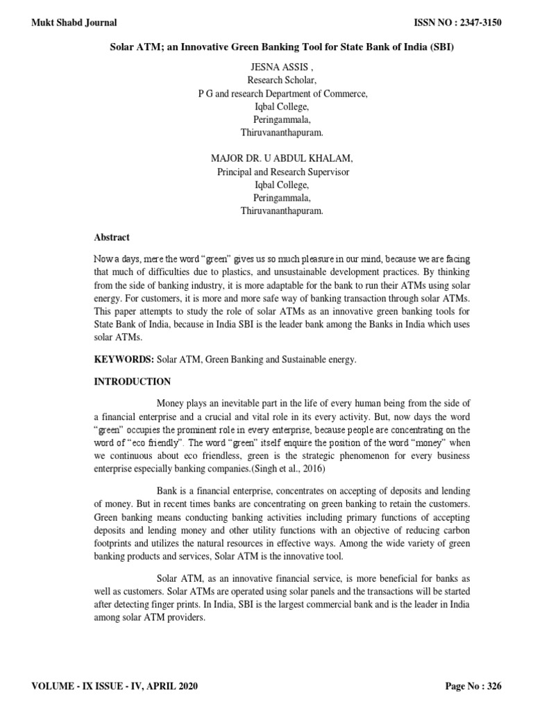 Green ATMS | PDF | Automated Teller Machine | Banks