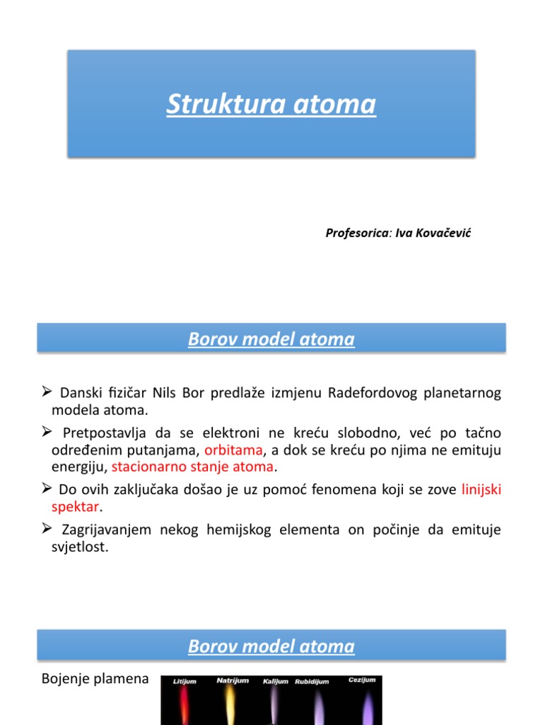 Borov Model Atoma | PDF