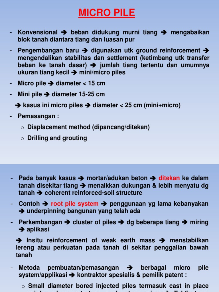 Micro Pile Eg Cerucuk | PDF | Sains & Matematika | Teknologi & Rekayasa