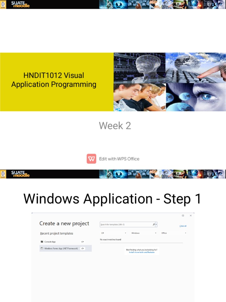 Week 2: HNDIT1012 Visual Application Programming | PDF | Integer (Computer Science) | Software