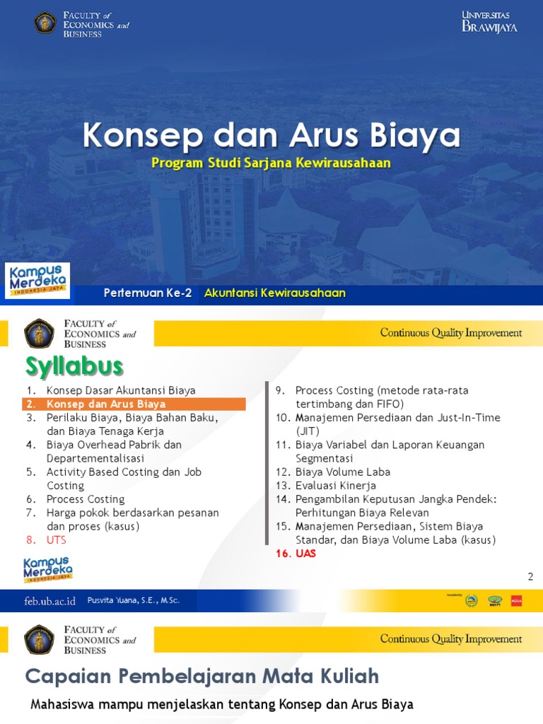 Arus Biaya dalam Akuntansi Kewirausahaan | PDF