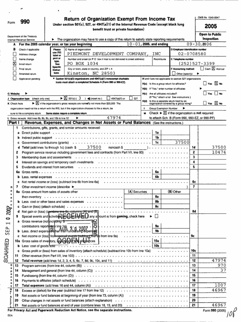 PDC 2006 | PDF | Irs Tax Forms | 501(C) Organization