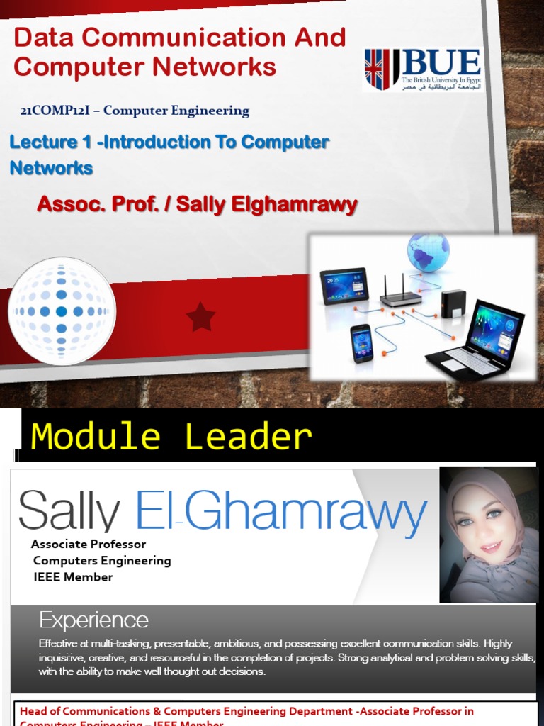 Lec01 - Data Communications BUE 2021-2022 | PDF | Computer Network | Osi Model