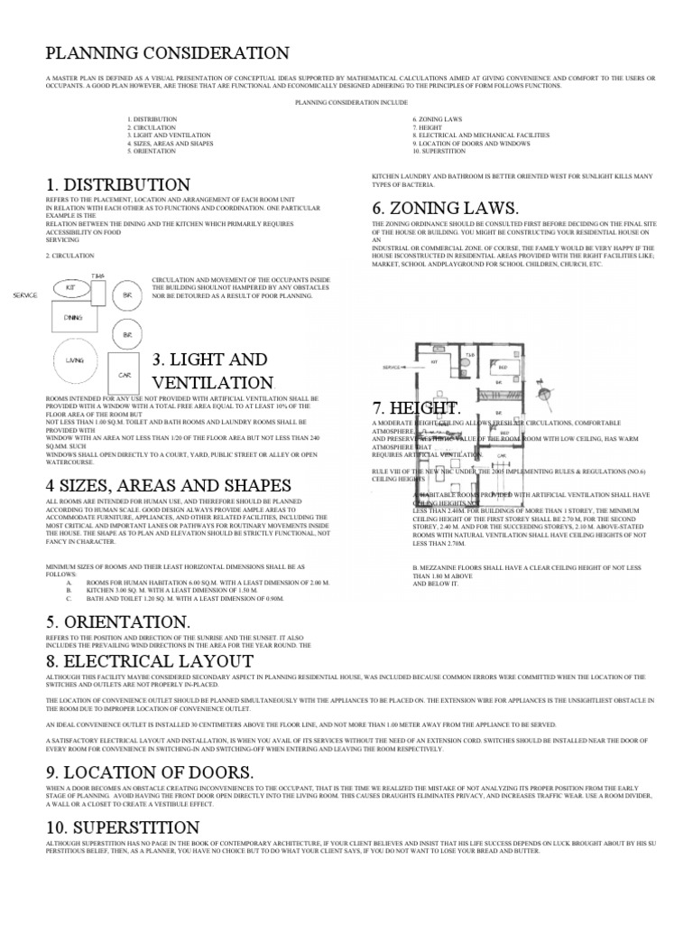 Planning Consideration | PDF | Bedroom | Room
