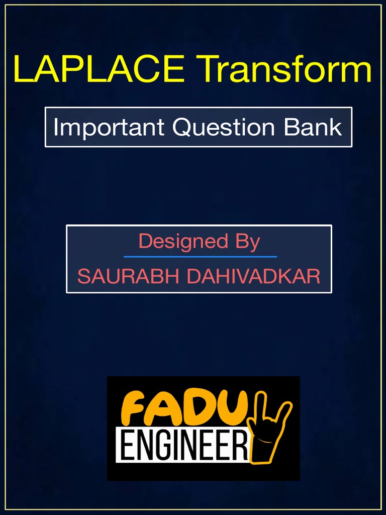 Laplace Transform Important Questions by Saurabh Dahivadkar | PDF
