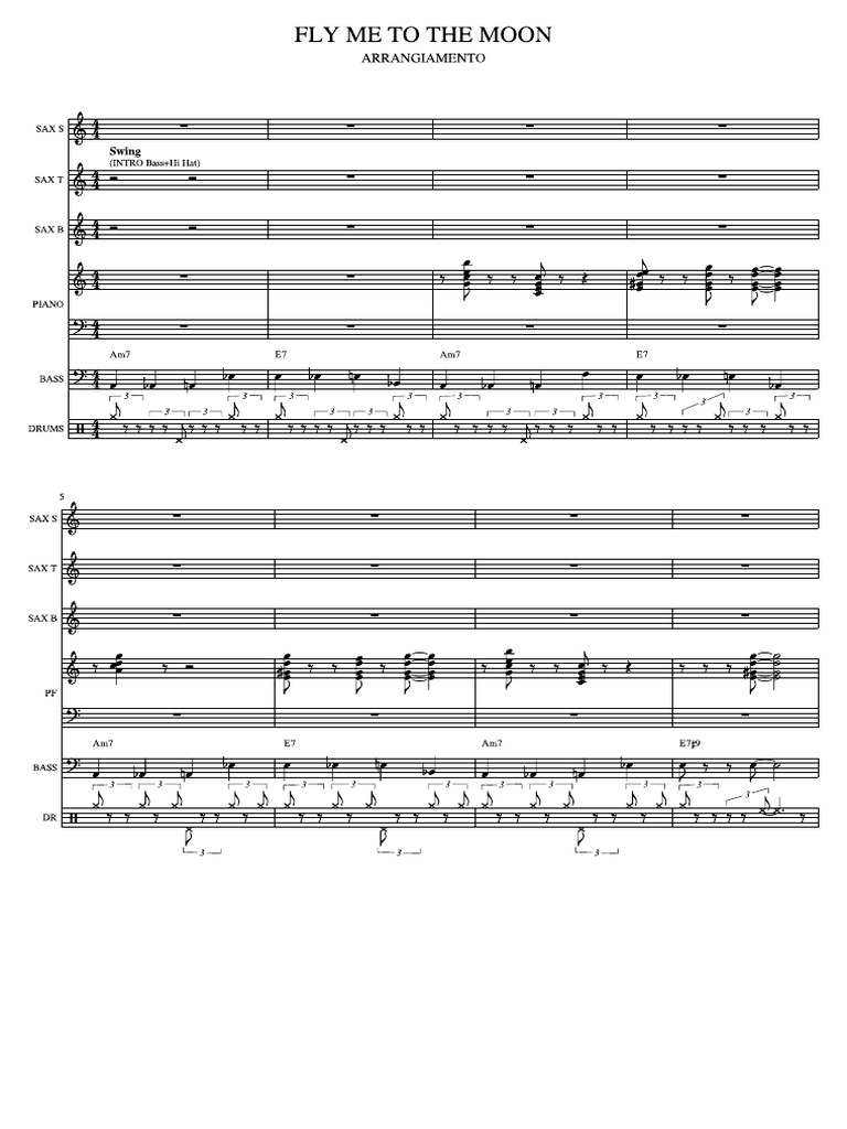 Fly Me To The Moon - Arrangement | PDF