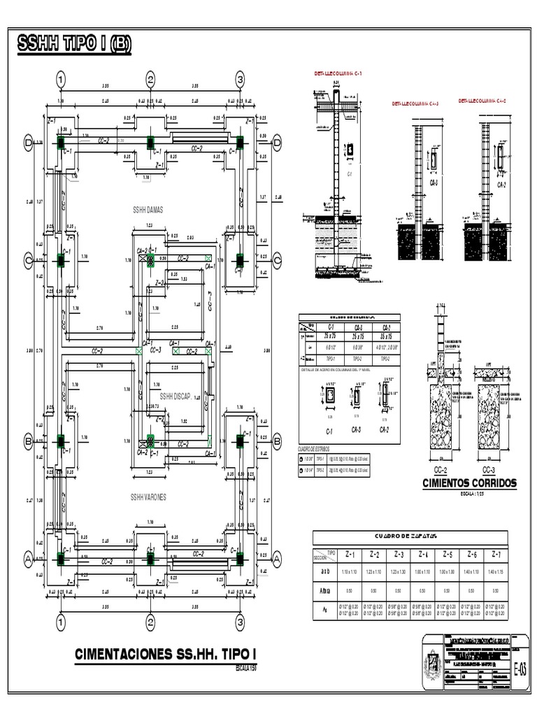Detalles columnas y vigas proyecto | PDF | Ingeniería estructural | Ingeniero civil