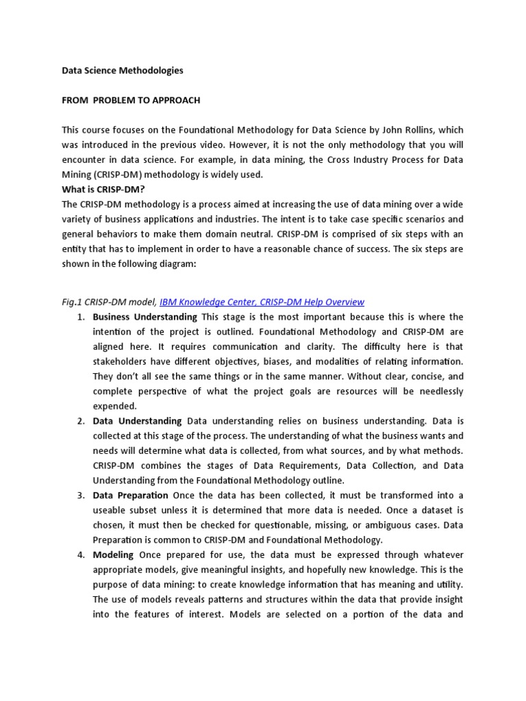 Data Science Methodologies (Coursera) | PDF | Goal | Health Care