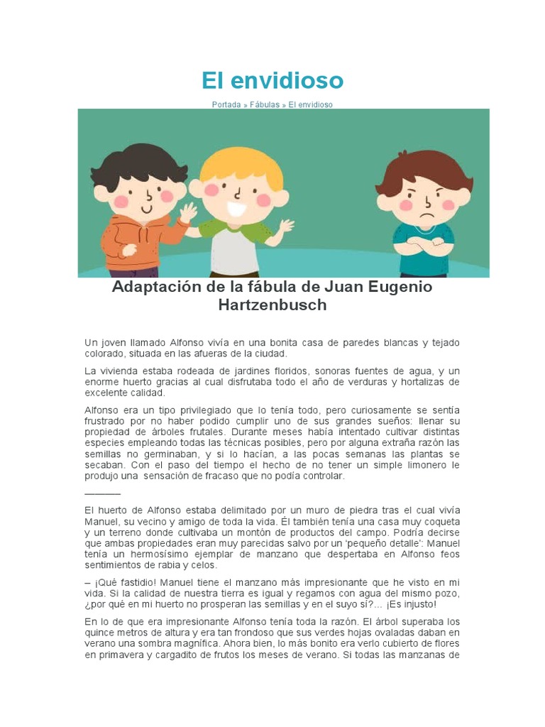 El Envidioso | PDF | Huerta | manzana