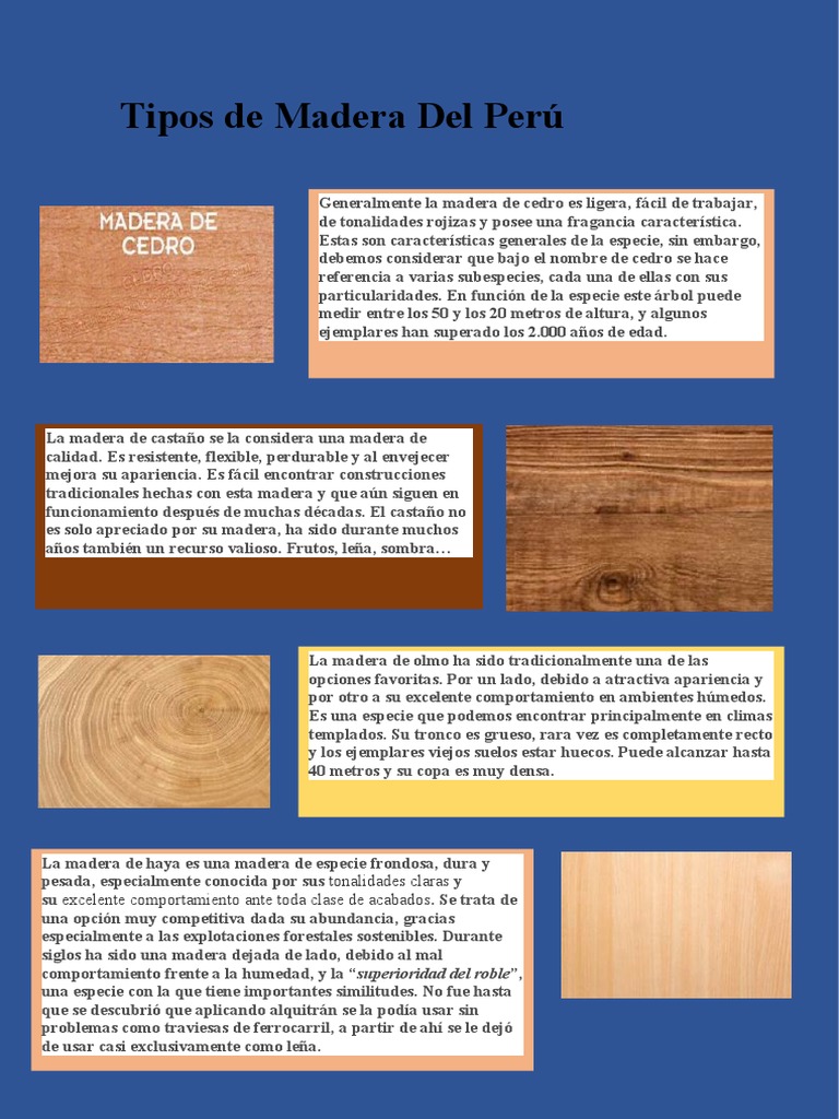 Tipos de Madera Del Perú | PDF | Madera | Arboles