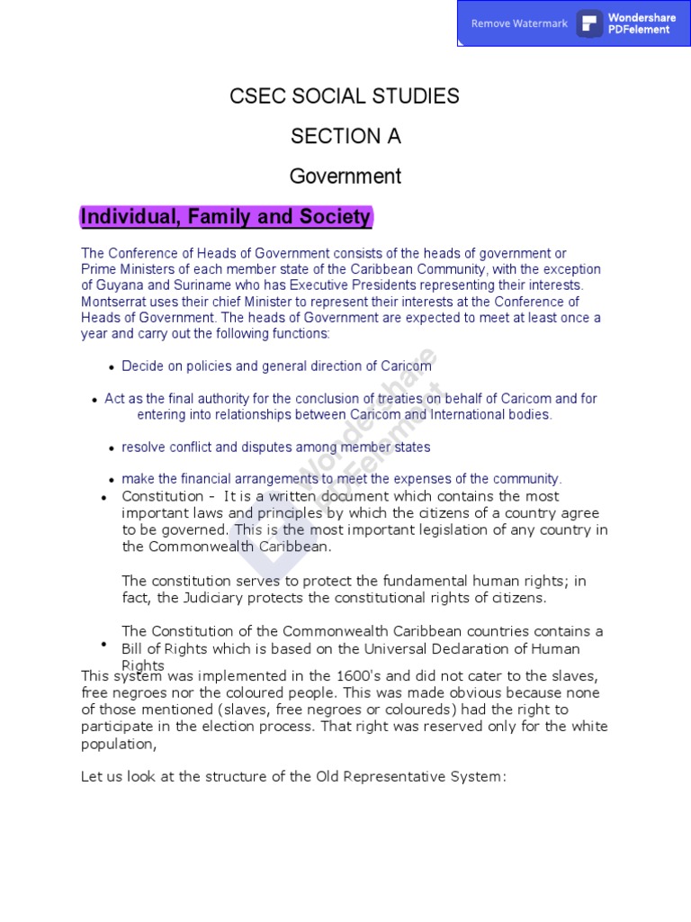 CXC Social Studies CSEC Notes | PDF | Atmosphere Of Earth | Air Pollution