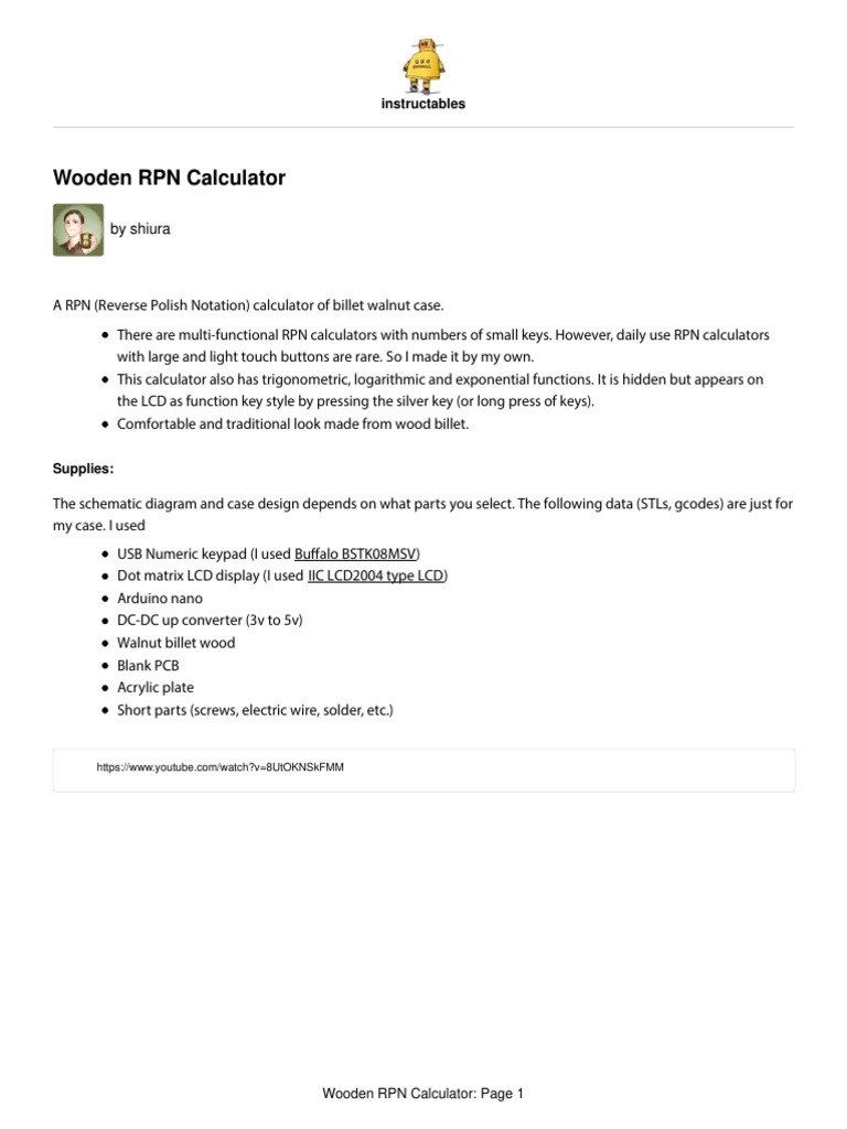 Woody RPN Calculator | PDF | Calculator | Printed Circuit Board