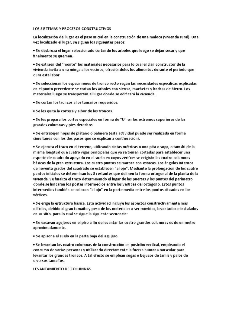 Los Sistemas y Procesos Constructivos | PDF