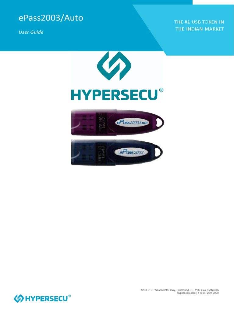 HyperPKI Epass2003 User Guide | PDF | Cryptography | Microsoft Windows