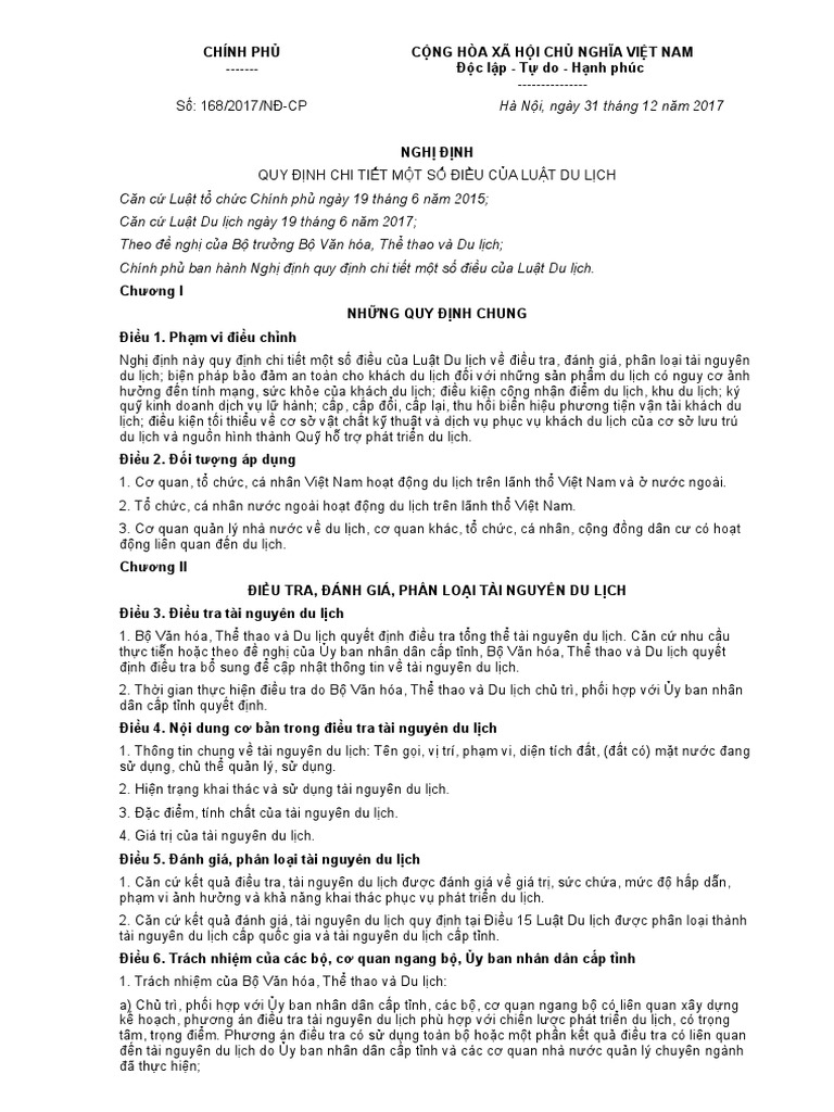 Nghi Dinh 168 2017 ND CP | PDF
