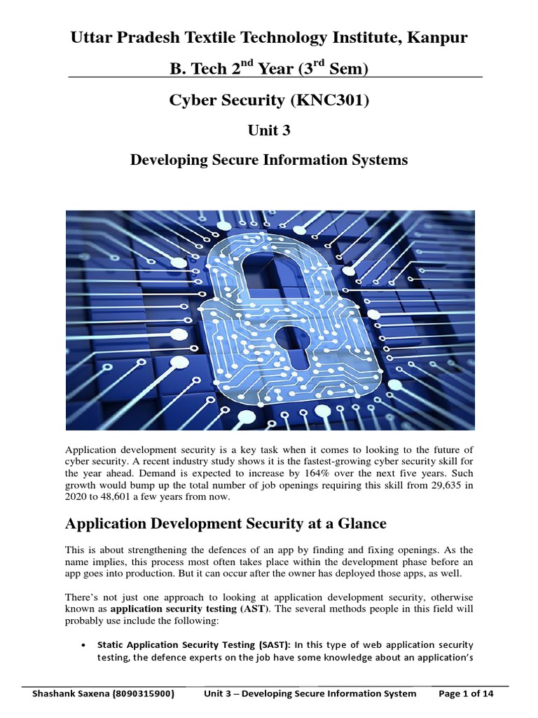 Unit 3 Developing Secure Information Systems-1 | PDF | Backup | Information Security