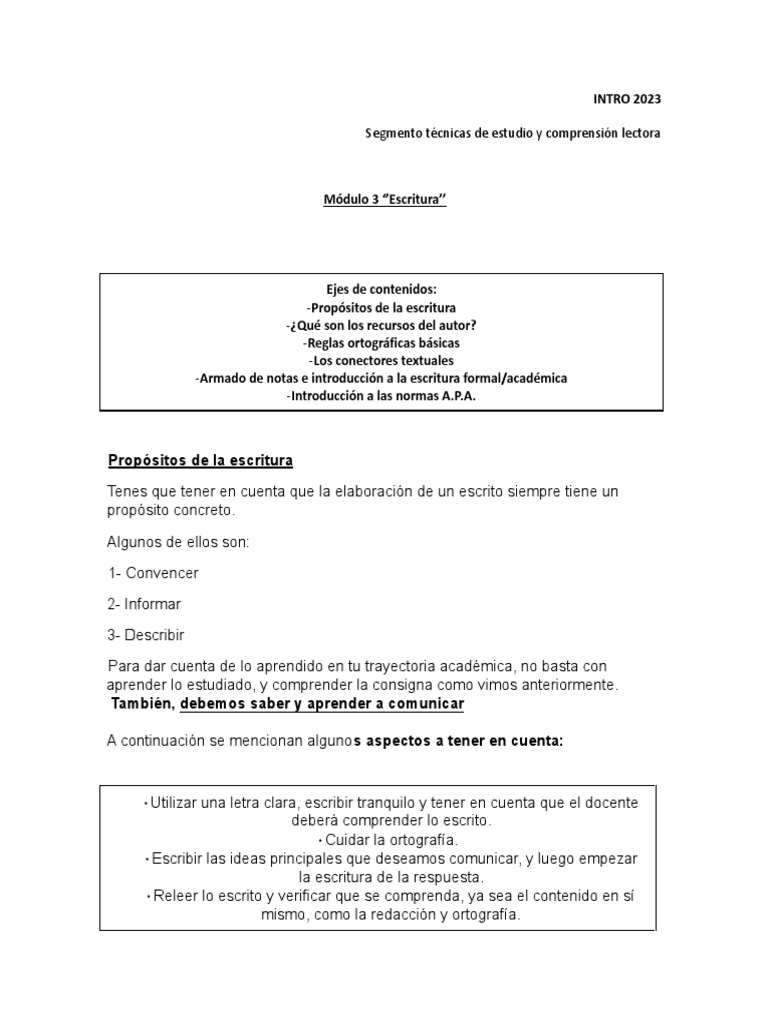 INTRO 2023 - Módulo 3 | PDF | Adverbio | Comunicación humana