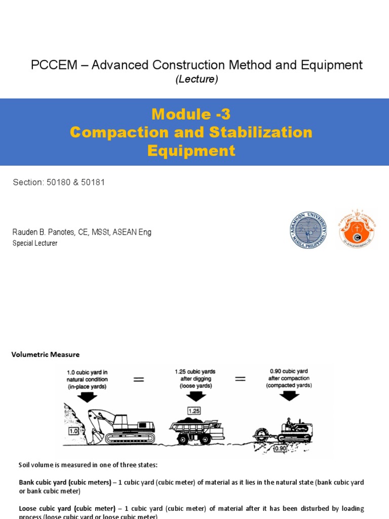 MOD-03 - Compaction and Stabilization Equipment | PDF | Fly Ash | Nature