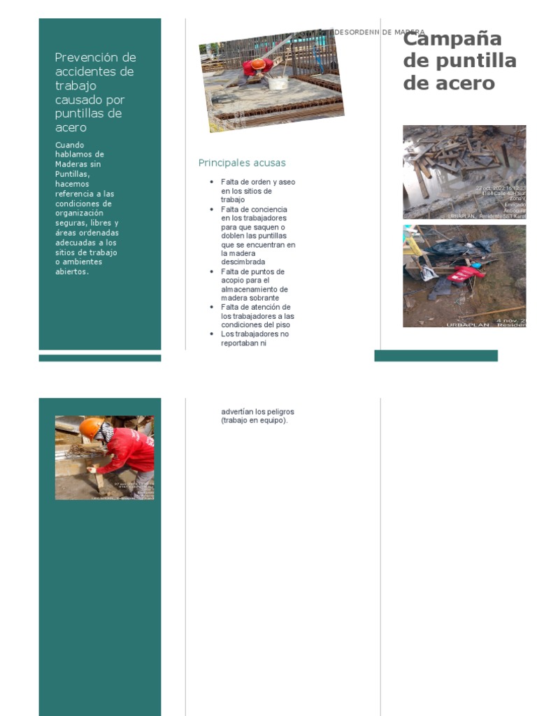 Prevención de Accidentes de Trabajo Causado Por Puntillas de Acero ...