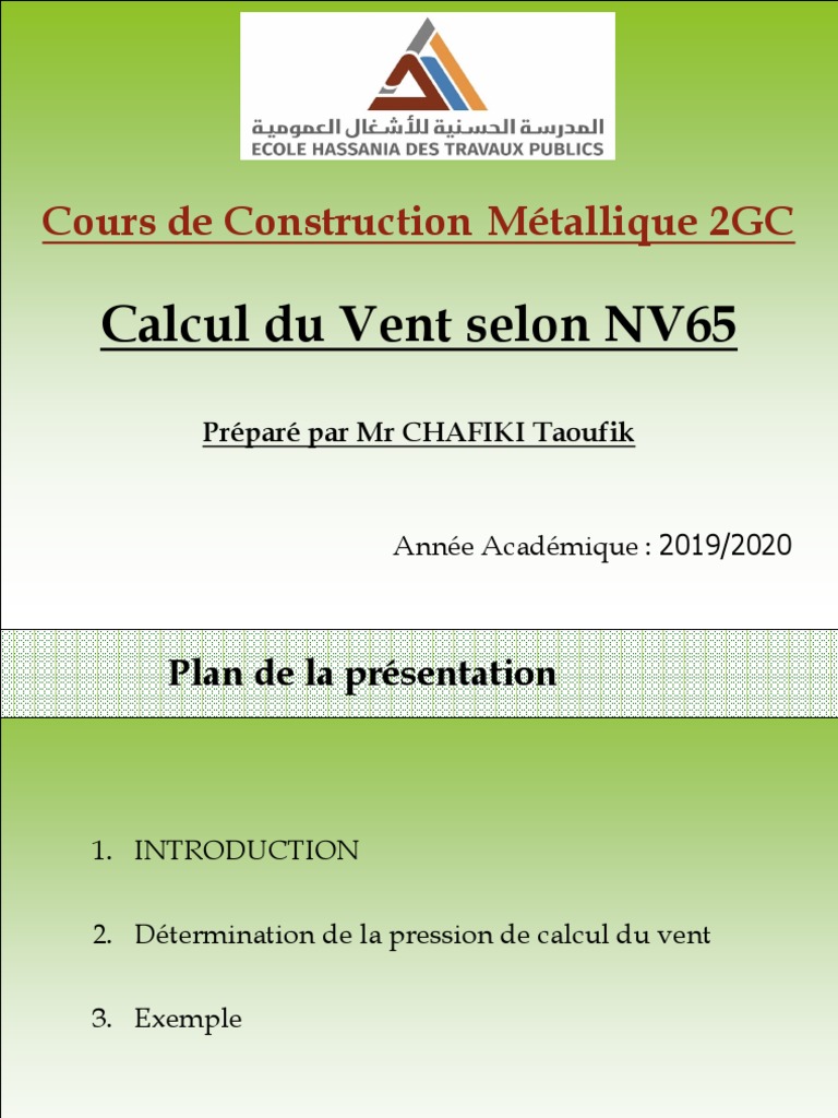 Calcul Au Vent NV65 | PDF | Pression | Plaie