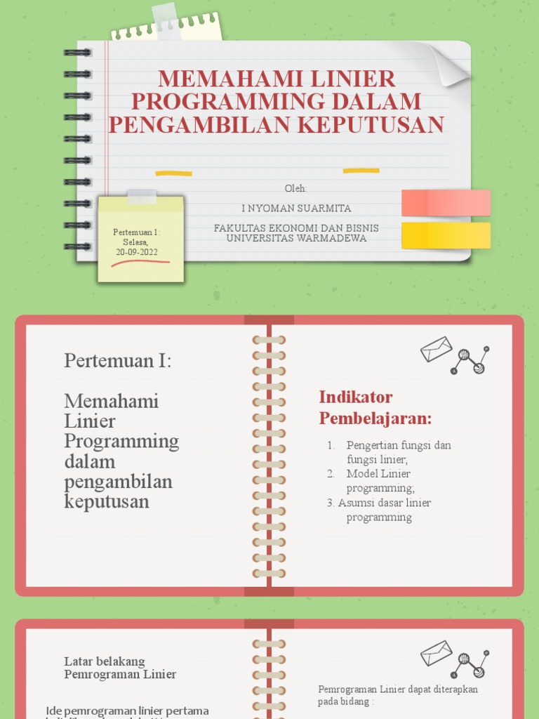 Linier Programming Dalam Pengambilan Keputusan | PDF