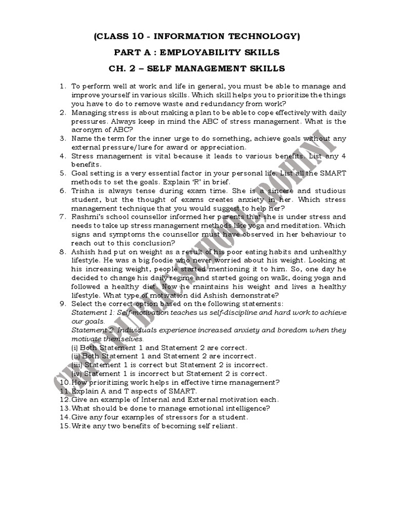 Class 10 IT Skills and Assignments Guide | PDF | Relational Database ...