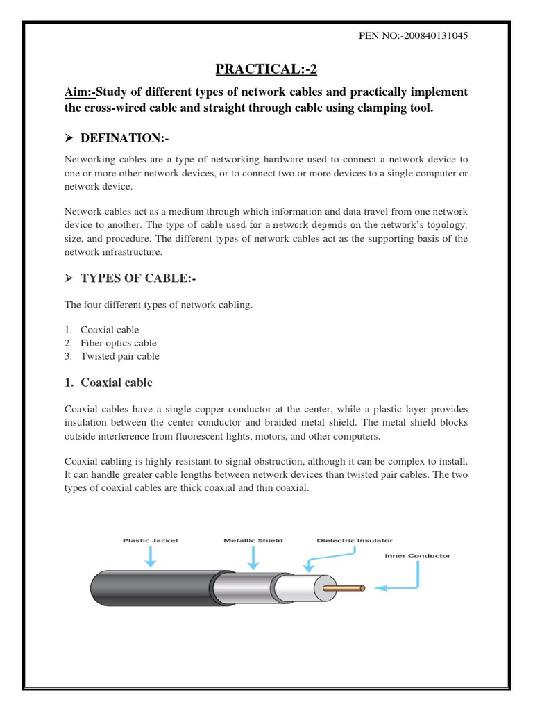 Practical: 2 | PDF | Coaxial Cable | Computer Network