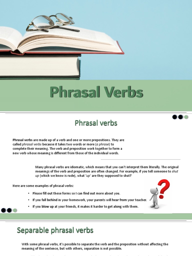 Phrasal Verbs | PDF | Verb | Preposition And Postposition