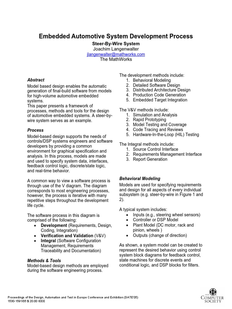 Embedded Automotive System Development Process | PDF | Embedded System ... Embedded Automotive System Development Process | PDF | Embedded System ...