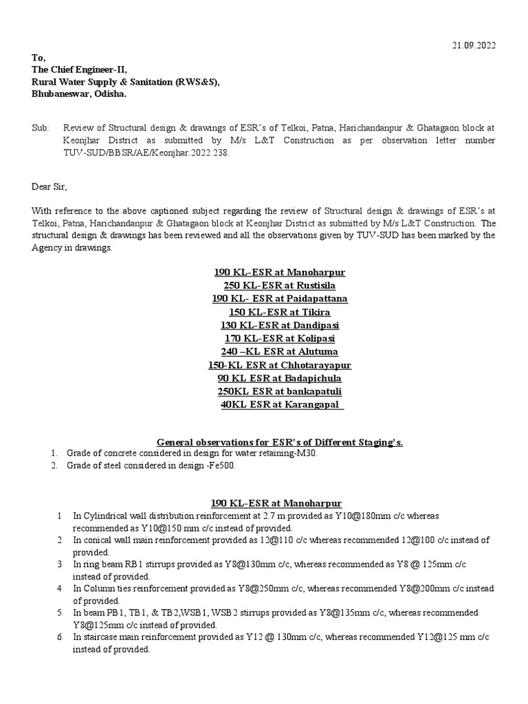 Observation Keonjhar 2 | PDF | Building Engineering | Structural ...