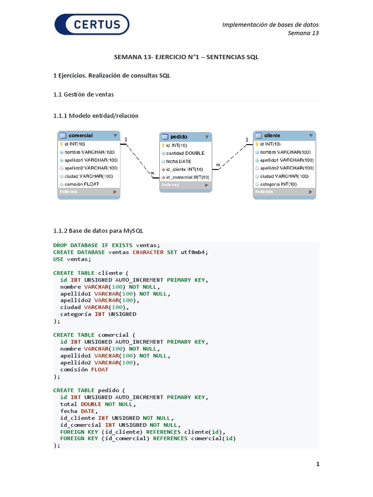Semana 13 - Anexo 4 Ejercicios Sentencias SQL y NoSQL | PDF | SQL | Bilbo Baggins