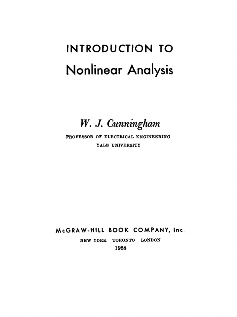 W J Cunningham-Introduction To Nonlinear Analysis-Mcgraw Hill (1958 ...